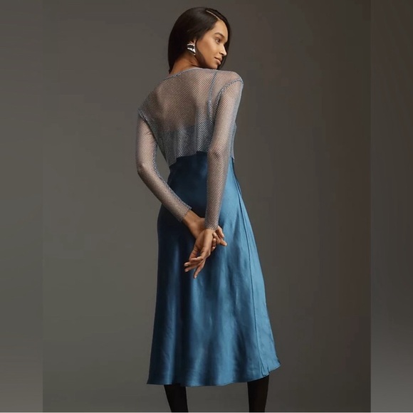 Anthropologie | Dresses | Anthropologie Dolan Mesh Slip Twofer Midi ...
